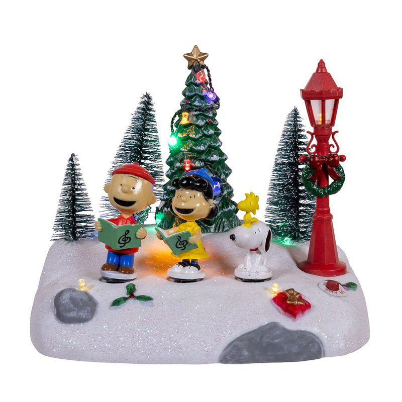 Kurt Adler 6-Inch Peanuts Battery-Operated Lighted Musical Carolers Table Piece | Wayfair